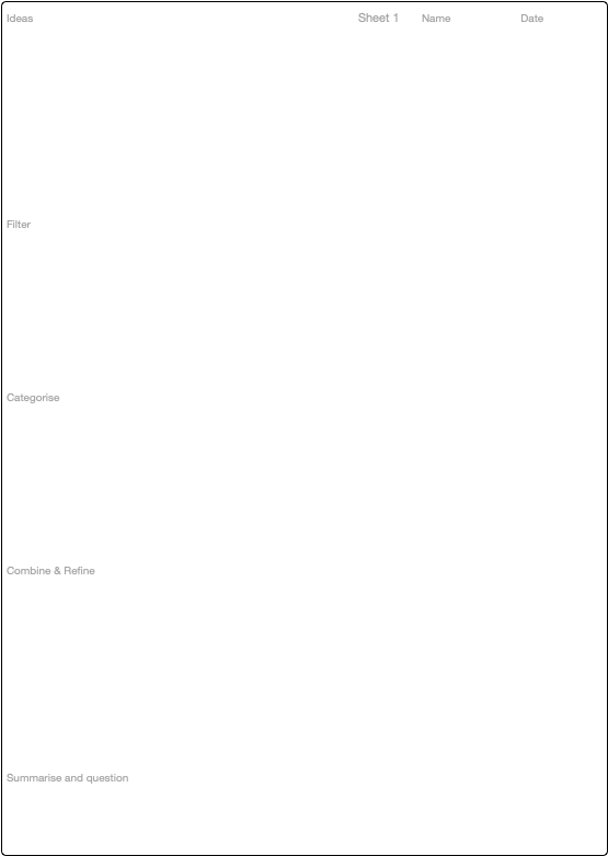 Five Design-Sheets - Resources