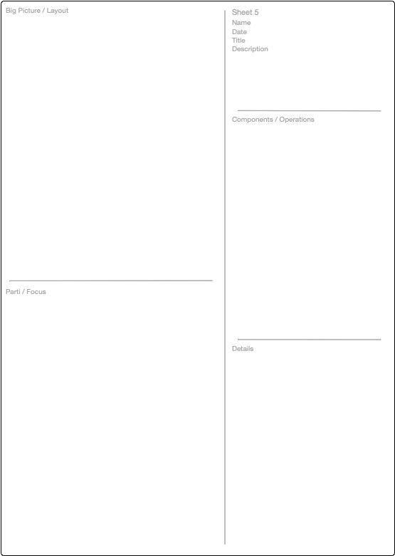 Five Design-Sheets - Resources