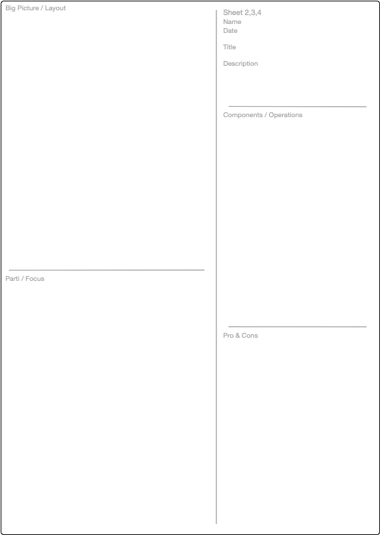 Five Design-Sheets - Resources